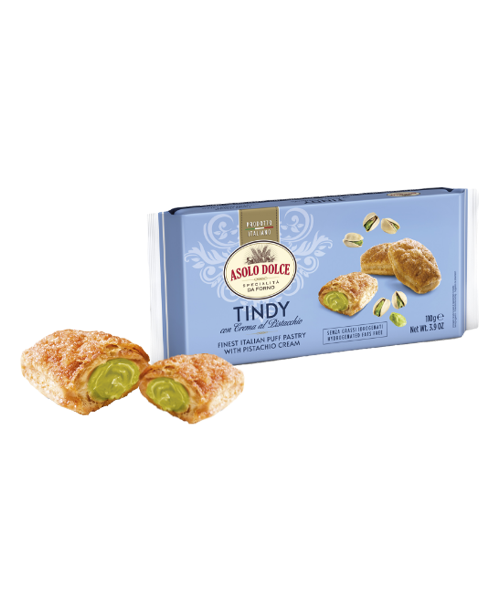 ASOLO DOLCE TINDY PISTACCHIO 110g (16 in a box) – Itabites
