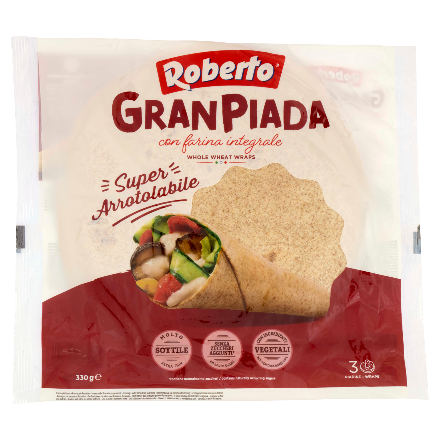 ROBERTO GRAN PIADA INTEGRALE 330g (10 in a box) – Itabites