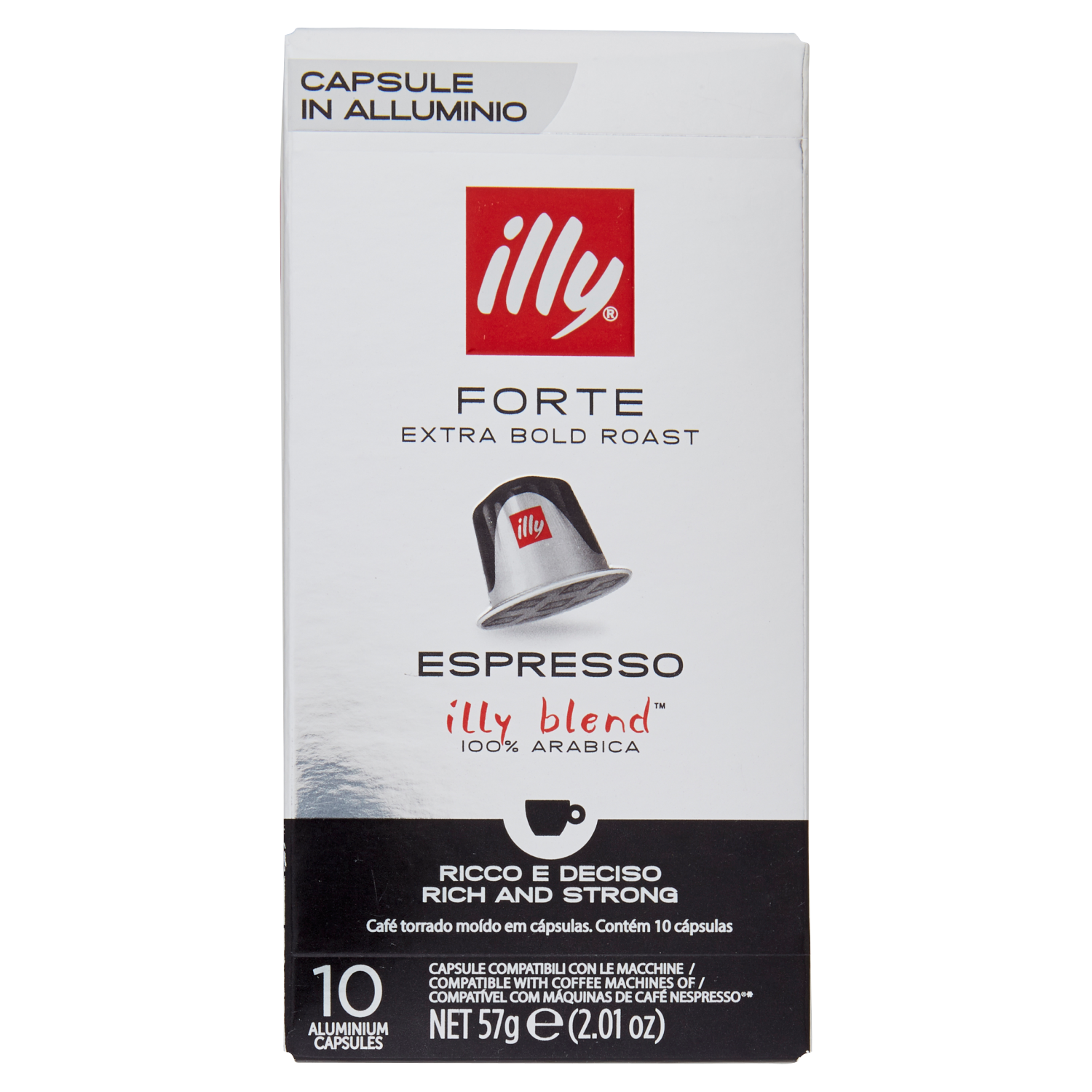 ILLY CAFFE' FORTE X 10 CAPSULE NESPRESSO 57g (10 in a box) – Itabites