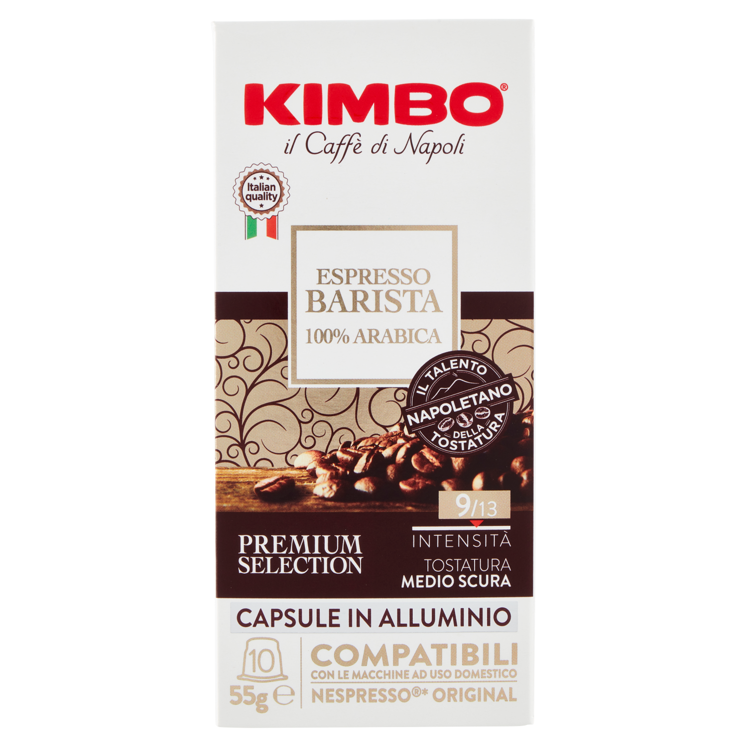 KIMBO ESPRESSO BARISTA 100% ARABICA CAPSULE IN ALU 55g (10 in a box ...