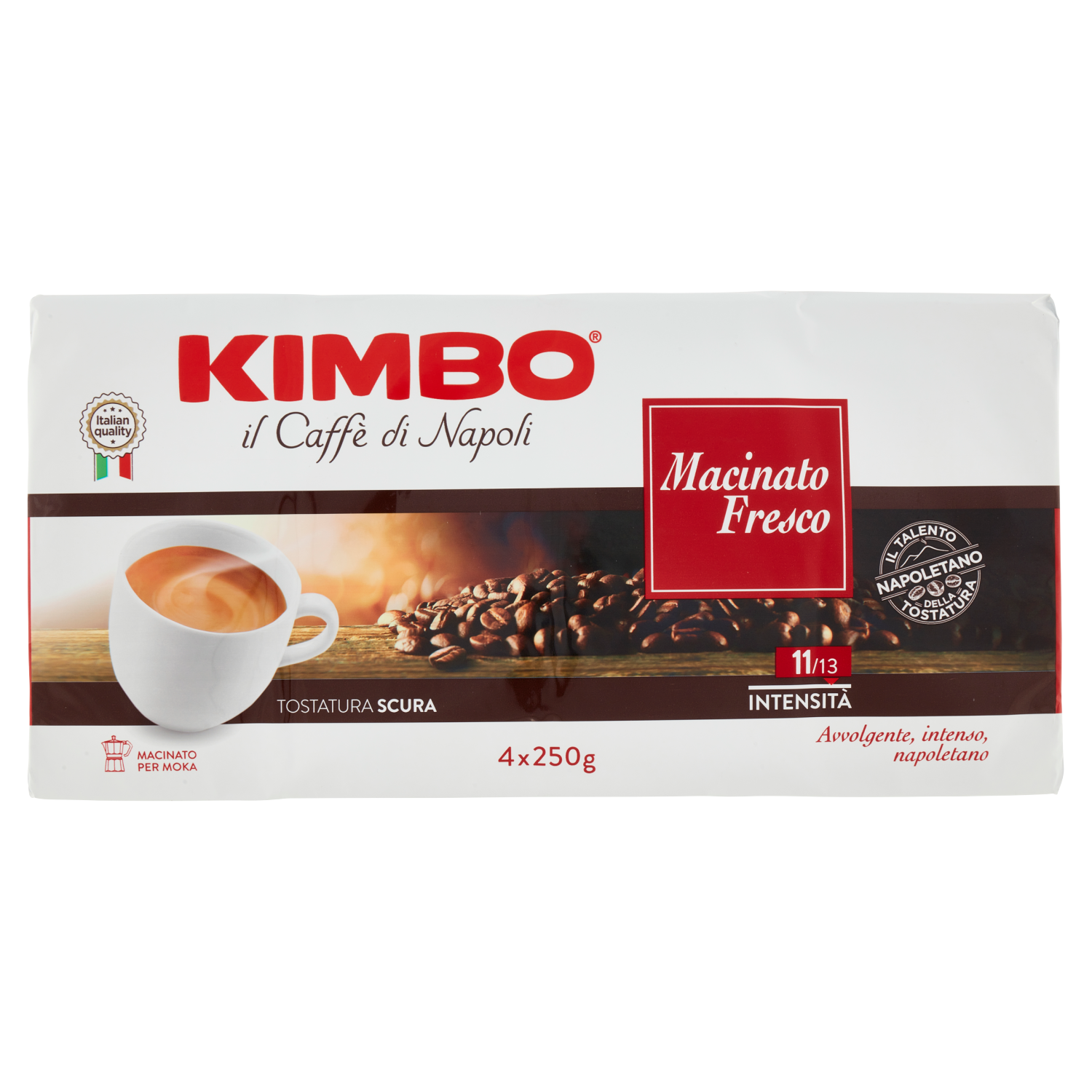 KIMBO MACINATO FRESCO 250gX4 (5 in a box) – Itabites