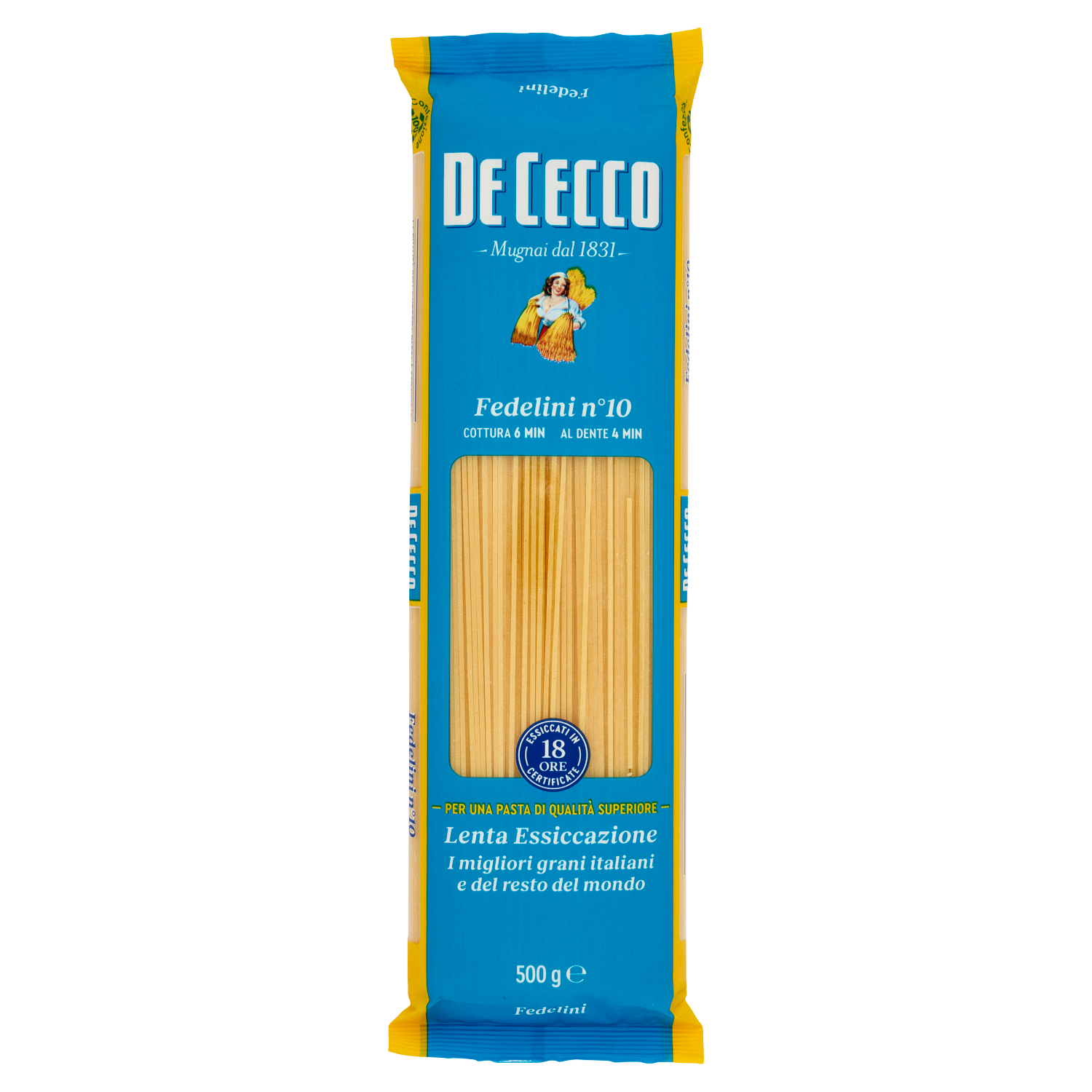 DE CECCO PASTA DI SEMOLA FEDELINI N°10 500g (24 in a box) – Itabites