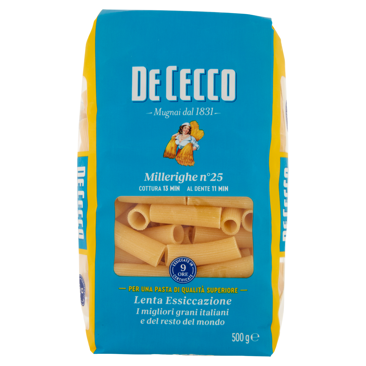 DE CECCO PASTA DI SEMOLA MILLERIGHE N°25 500g (24 in a box) – Itabites