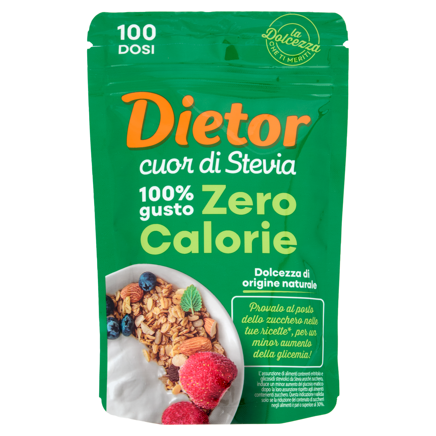 DIETOR CUOR DI STEVIA FUSO 150g (12 in a box)available from our italia ...