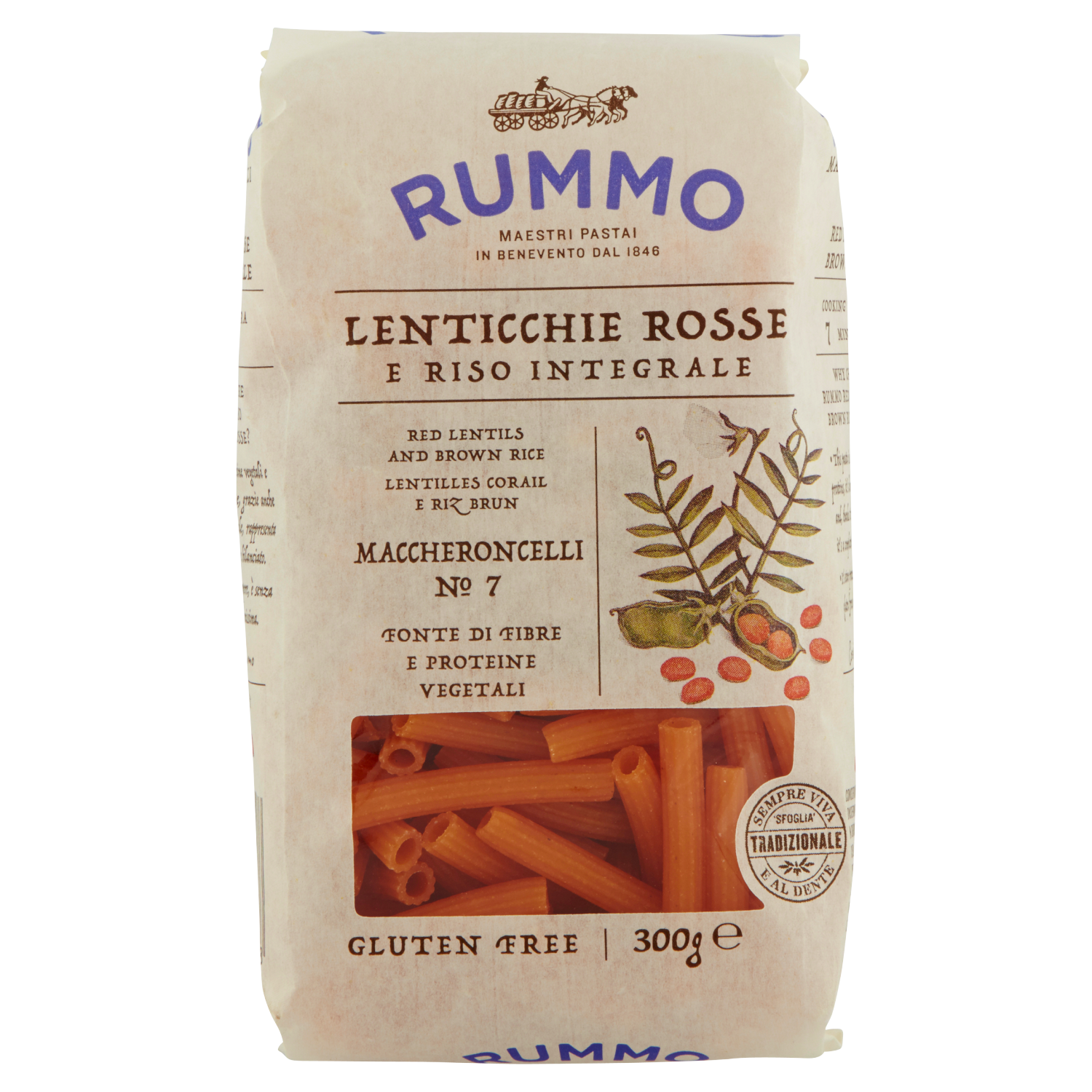 RUMMO MACCHERONCELLI RIGATI N.7 LENTA LAVORAZIONE 300g(16 in a box ...